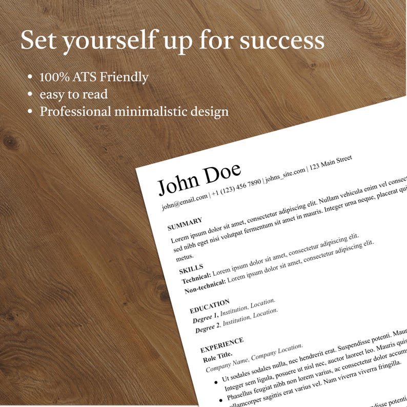 Resume and Cover Letter Template - Etsy