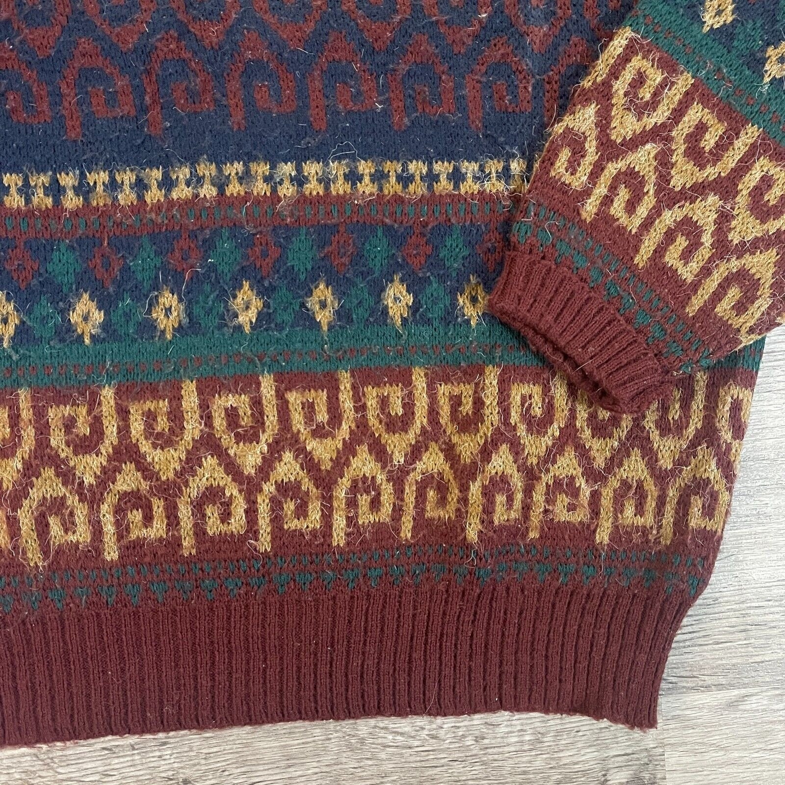 Vintage 80s 90s Normcore the Men's Store at Sears Burgundy Green Navy ...