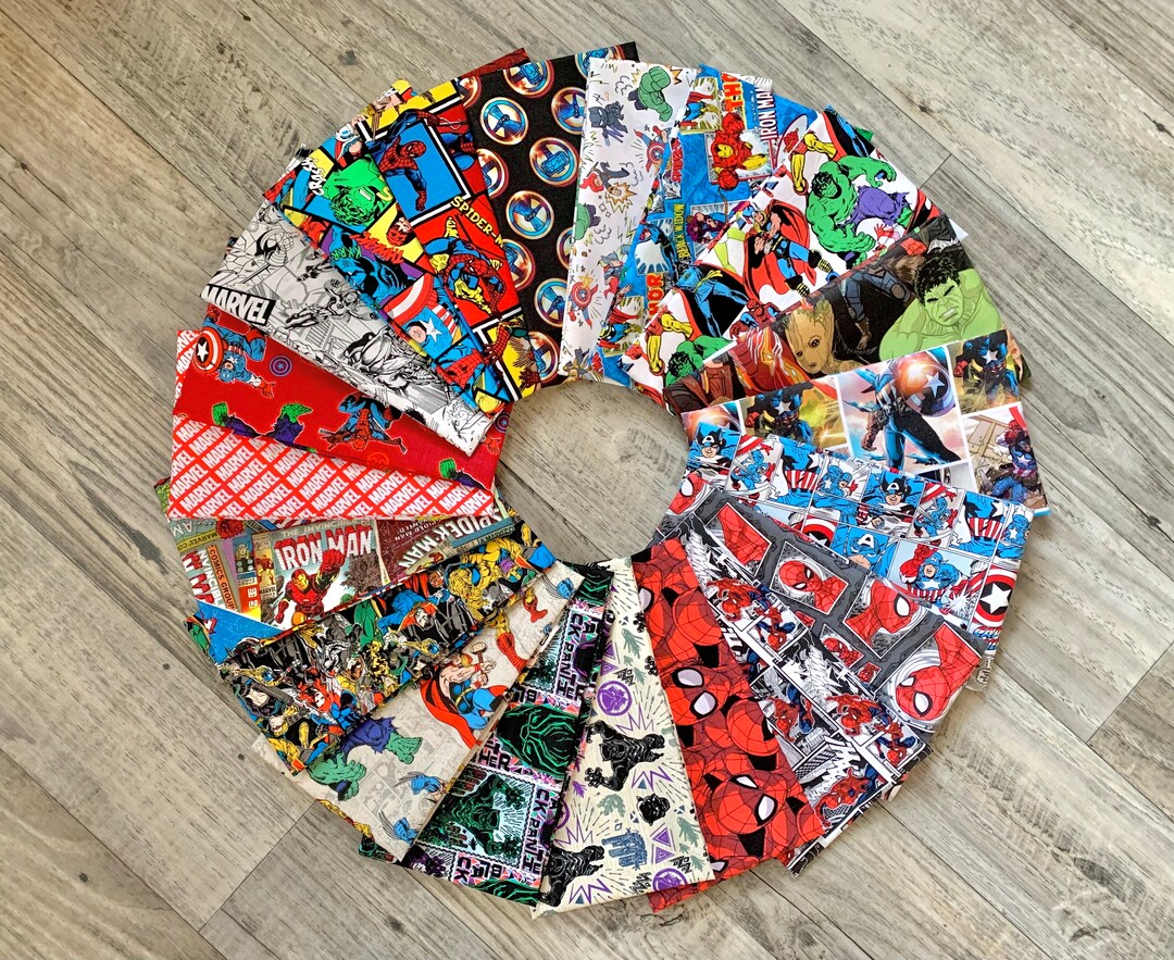 Marvel - Ultimate Bundle - 20PCS Fat Quarter Bundle - Cotton Fabric - Etsy