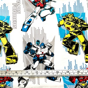 Transformers Logos - White Fabric - 1/2 Meter - Cotton Fabric - Etsy