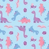 Dino Light Blue Minky 1/2 Meter - Etsy