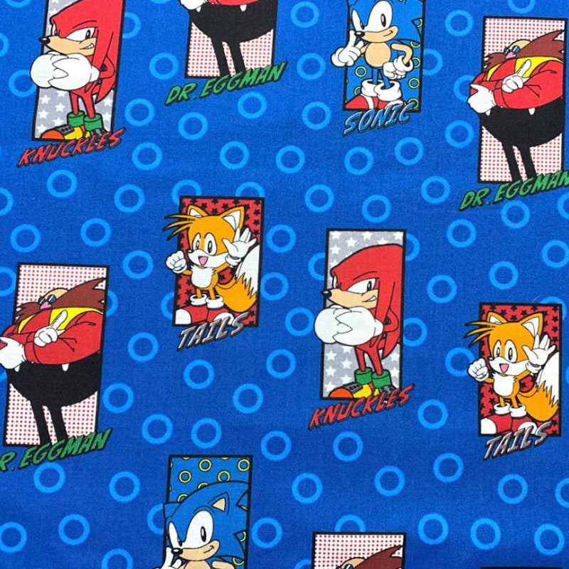 Sonic the Hedgehog Fabric - Etsy