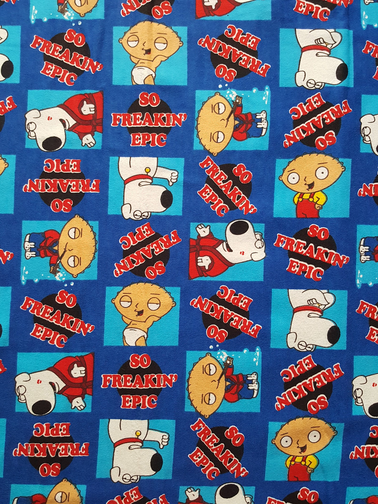 Family Guy Flannel Fabric Cartoon Flannel Fabric Les - Etsy
