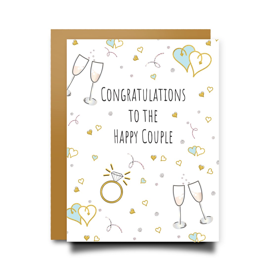 Engagement Card Personalized Engagement Card Cute Engagement Card for ...