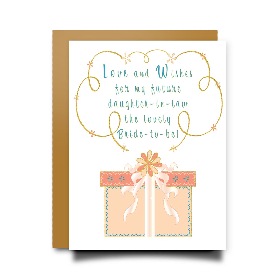 Bridal Shower Card Bridal Shower Gift Bride Gift Bridal Shower Present ...