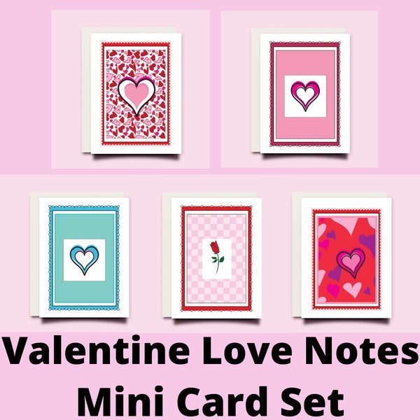 Mini Valentine Cards - Etsy