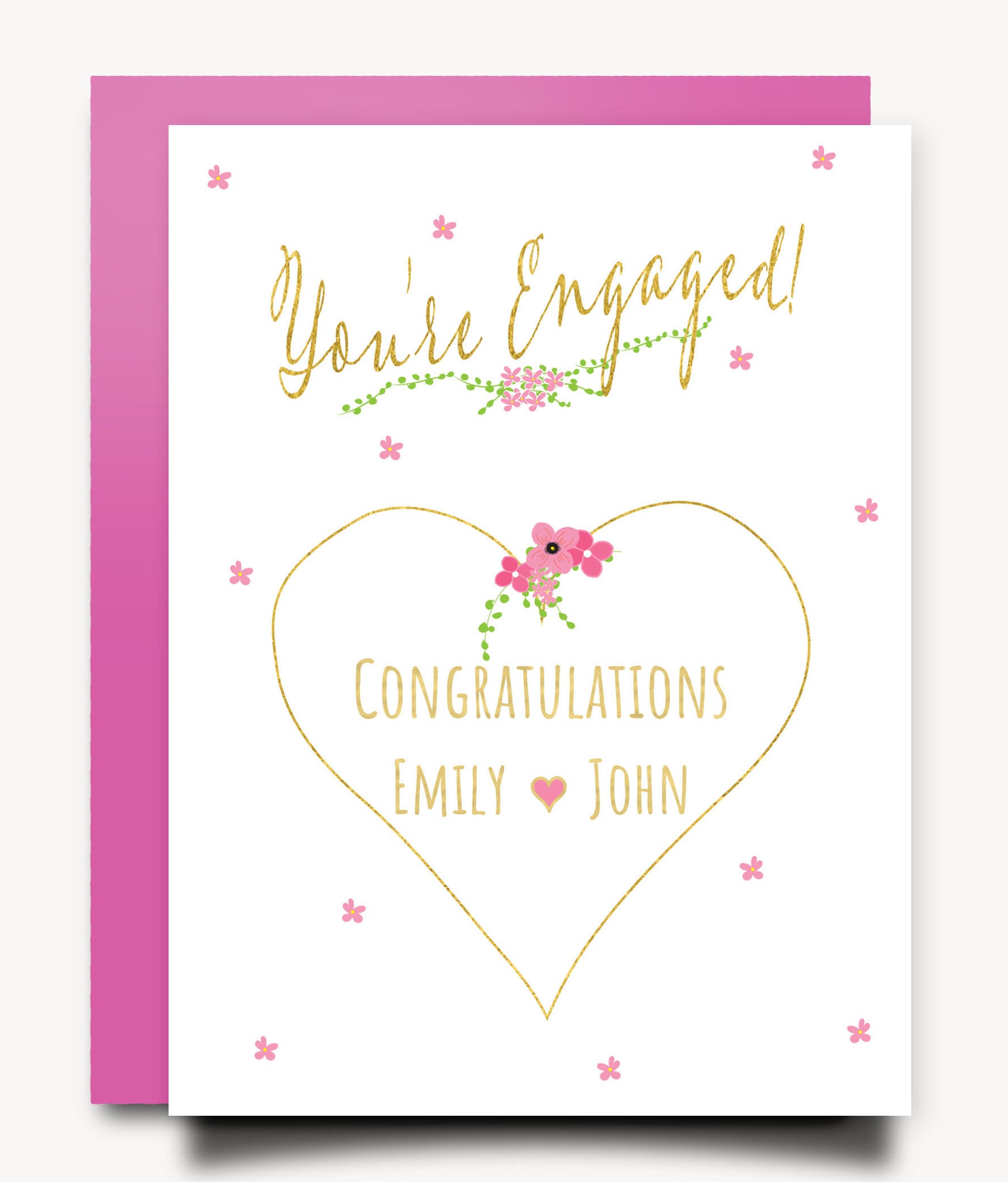 Engagement Card Personalized Engagement Card Cute Engagement - Etsy
