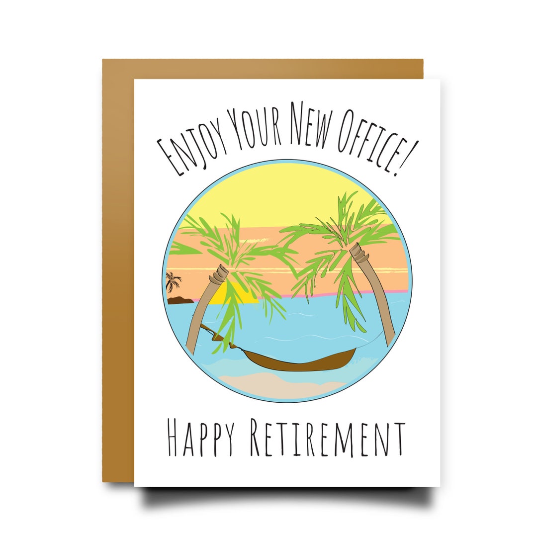 Retirement Card Retirement Gift Happy Retirement Enjoy Your New Office ...
