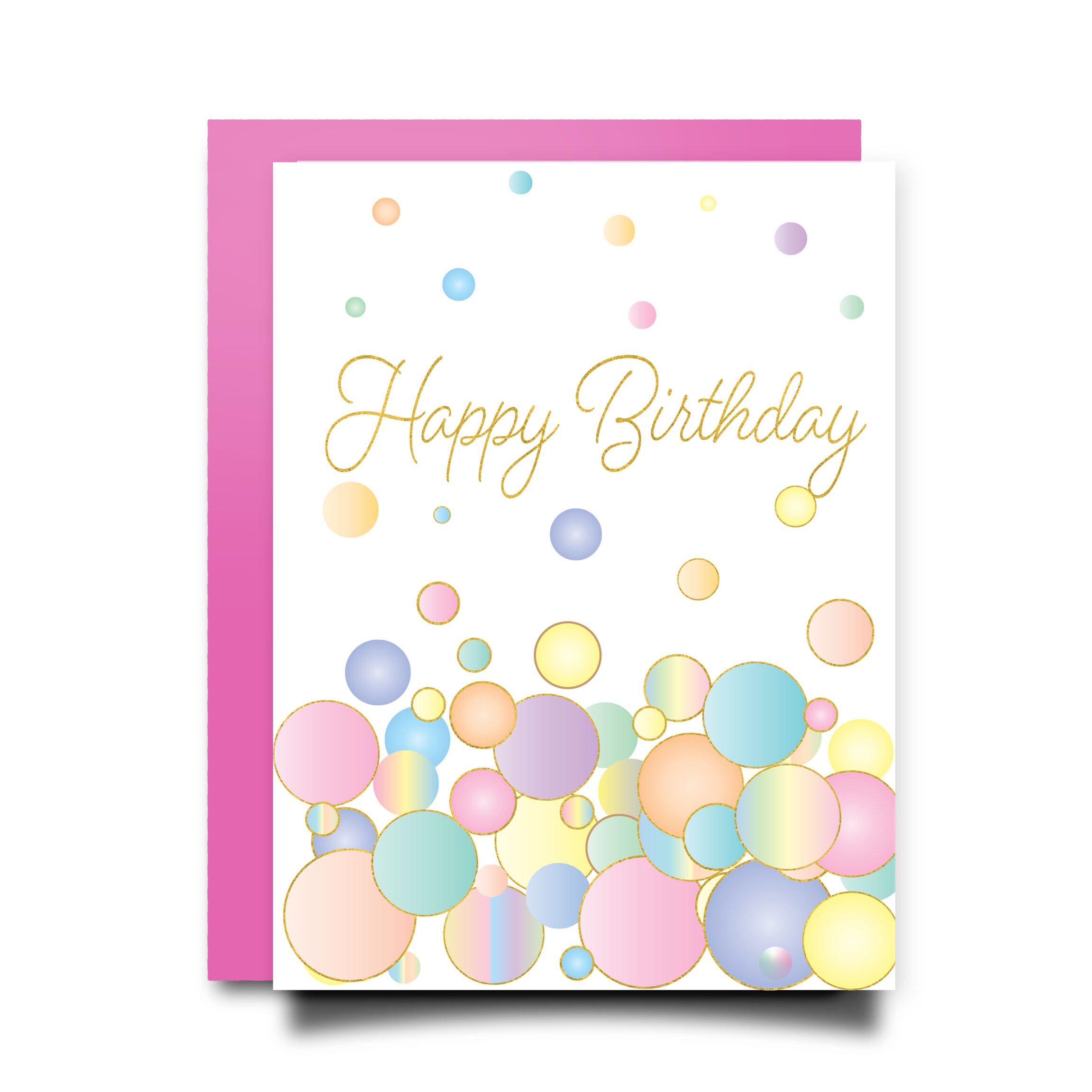 Birthday Card Bubbles Birthday Card Fun Bubbles Card Cute - Etsy