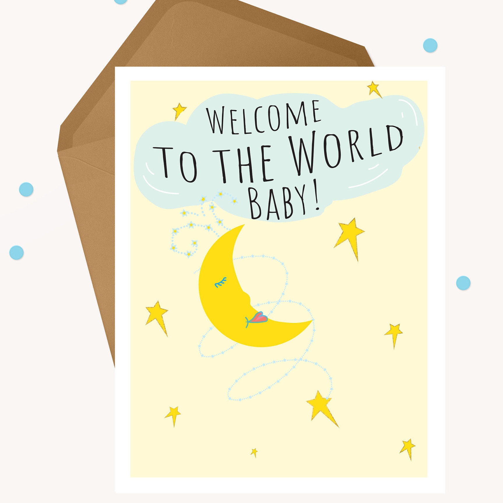 New Baby Card Baby Boy Baby Girl Card New Parent Card New Mom | Etsy