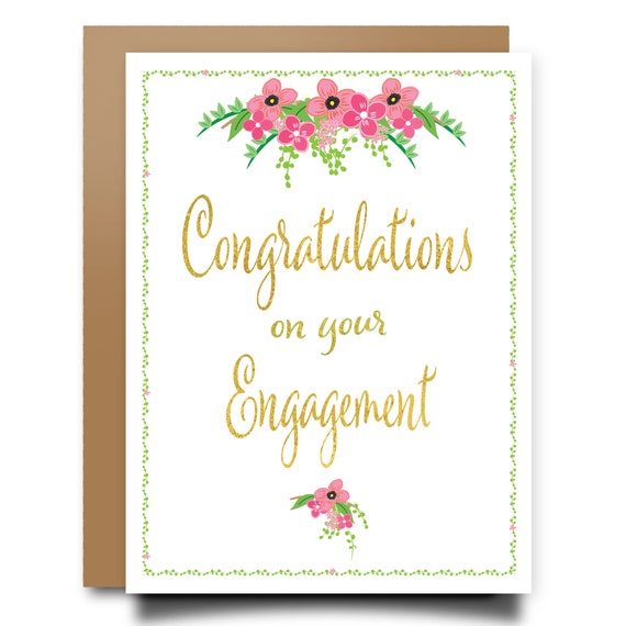 Engagement Card Personalized Engagement Card Cute Engagement | Etsy