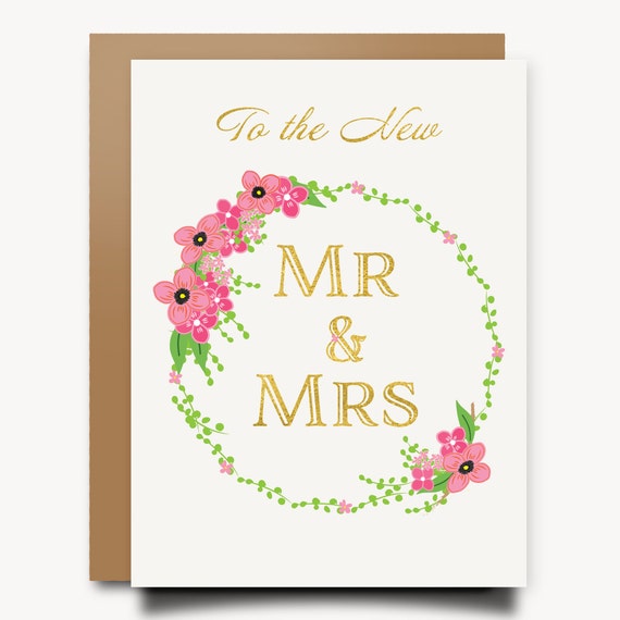 Wedding Card Wedding Day Cards Floral Wedding Card for Couple - Etsy