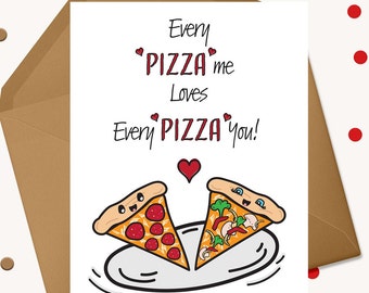 Pizza and Puns Silly and Cheesy Happy Valentines Day - Etsy
