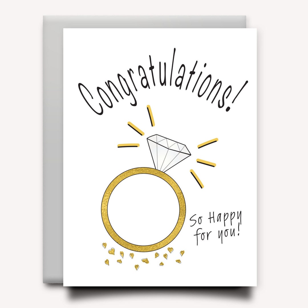 Engagement Card Engagement Ring Card Cute Engagement Card for ...