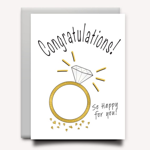Engagement Card Engagement Ring Card Cute Engagement Card for - Etsy