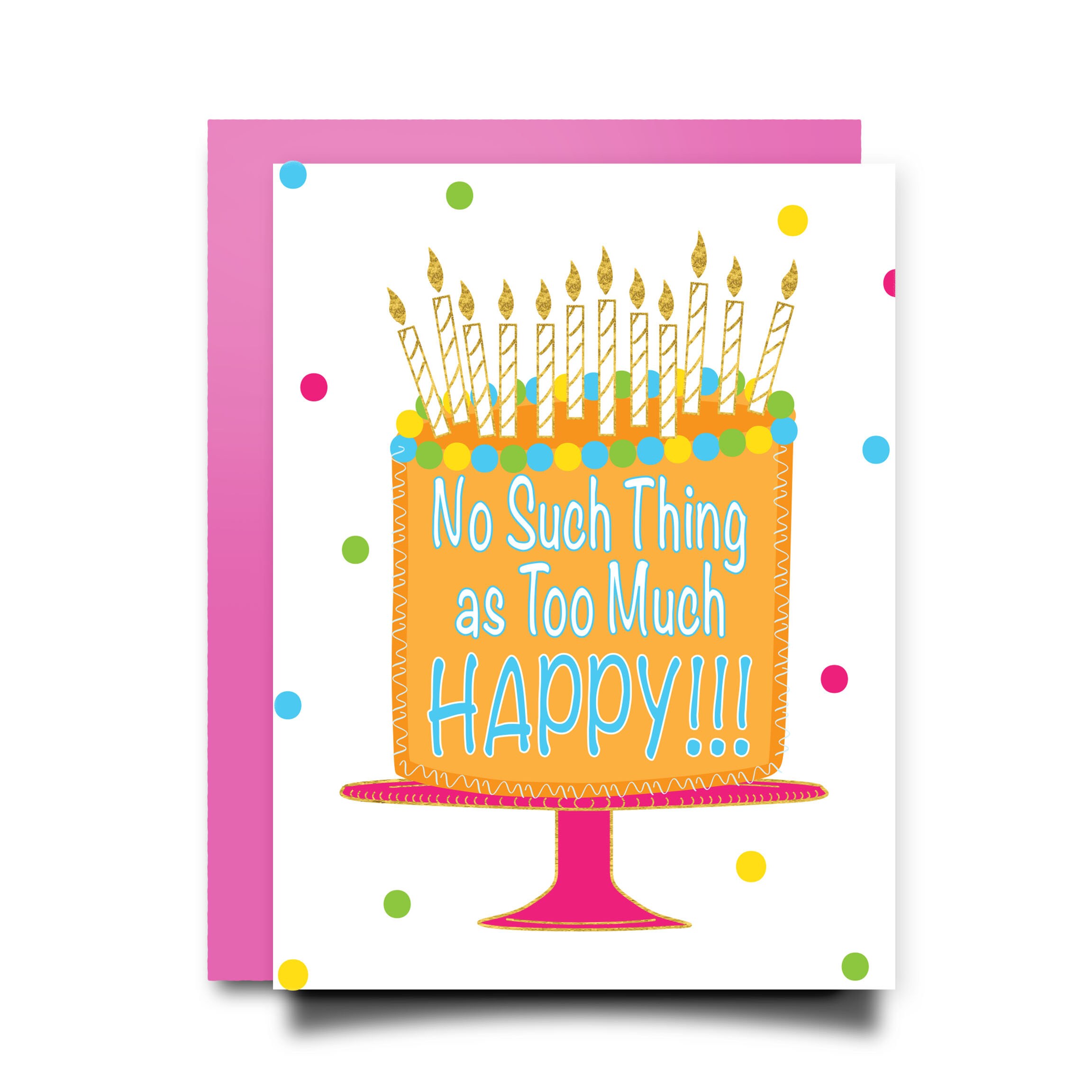 Birthday Card Happy Birthday Card Fun Happy Card Big Cake Card - Etsy