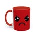 Red Angry Face Mug - Unique Ceramic Coffee Cup, Fun Cartoon Design ...