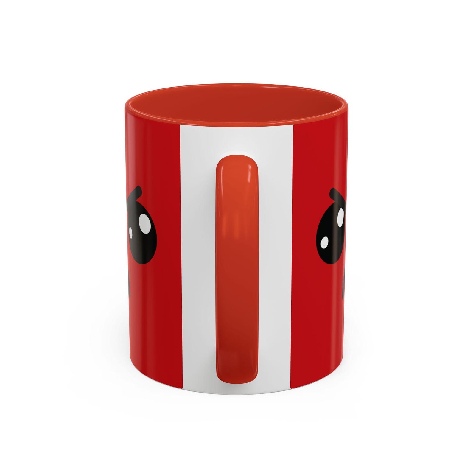 Red Angry Face Mug - Unique Ceramic Coffee Cup, Fun Cartoon Design ...
