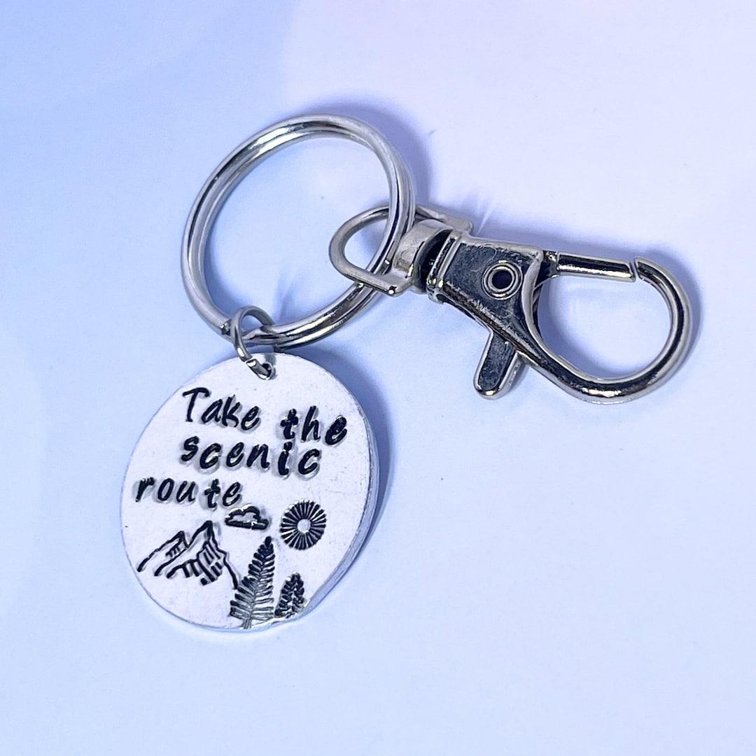 Take the Scenic Route Keychain - Travel Themed Keychain - Explore ...