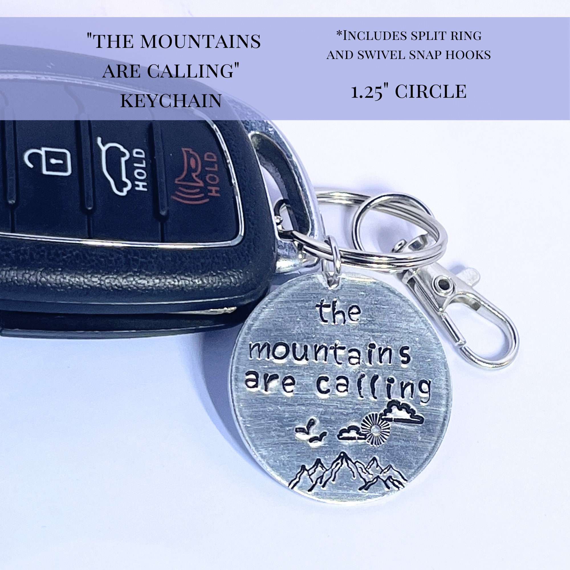 The Mountains Are Calling Keychain - - Wanderlust Keychain - Explore ...
