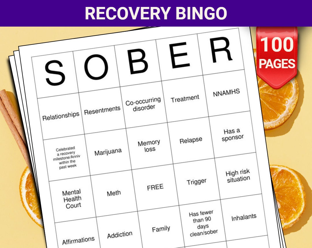 Recovery Bingo Cards 100 Pages to Download and Print - Etsy