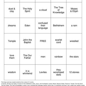 Bible Bingo Cards - 100 Pages to Download and Print - Etsy