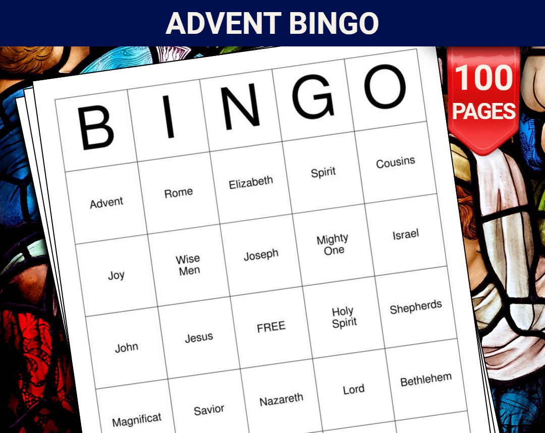 Advent Bingo Cards 100 Pages to Download and Print - Etsy