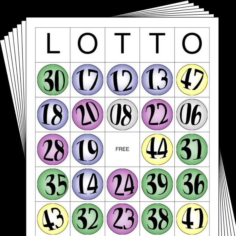 Images of Lotto Numbers Bingo Cards - 100 Pages to Download and Print ...