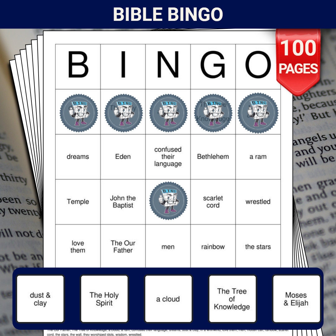 Bible Bingo Cards 100 Pages to Download and Print - Etsy