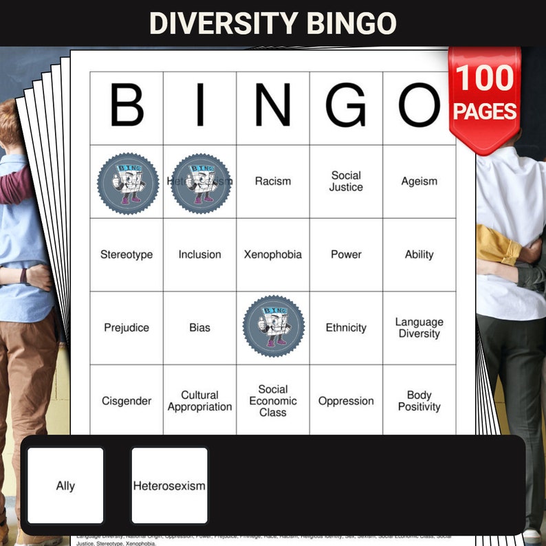 Diversity Bingo Cards - 100 Pages to Download and Print - Etsy