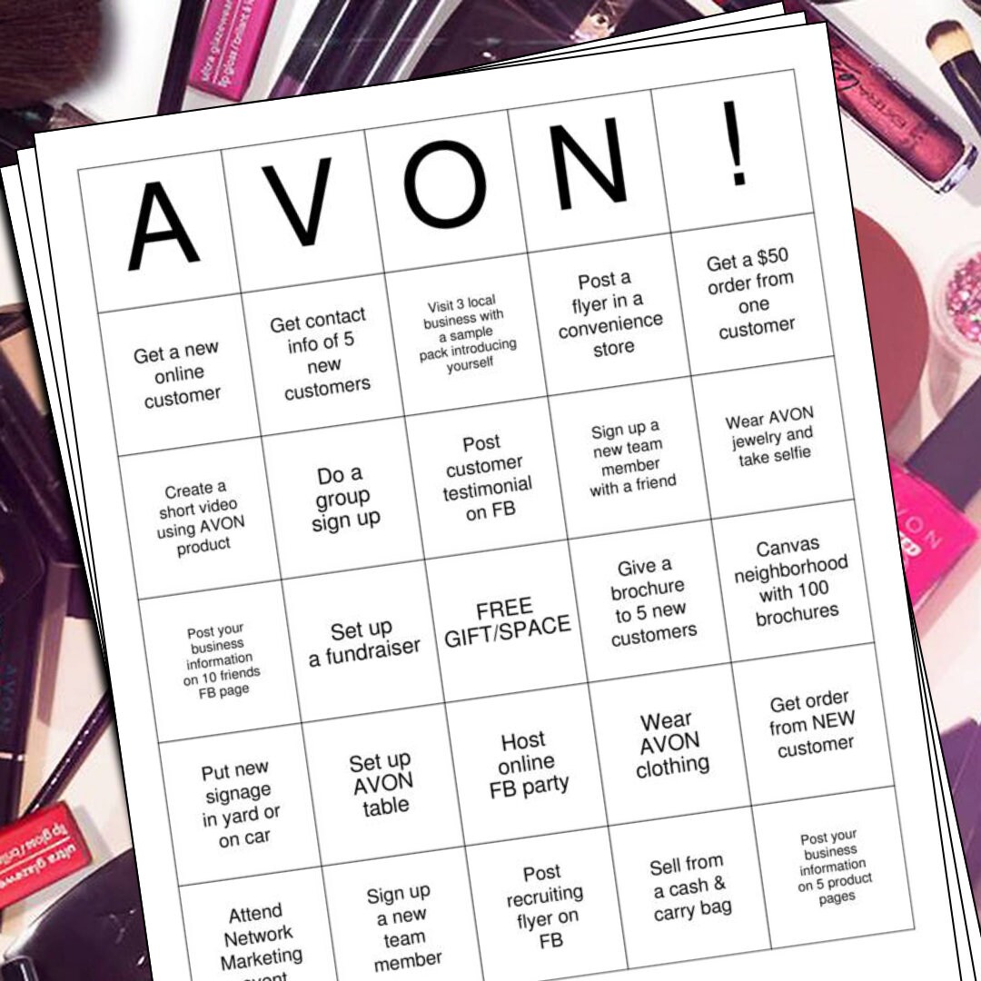 AVON Representative Bingo Cards 100 Pages to Download and Print - Etsy