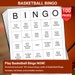 Basketball Bingo Cards 100 Pages to Download and Print - Etsy