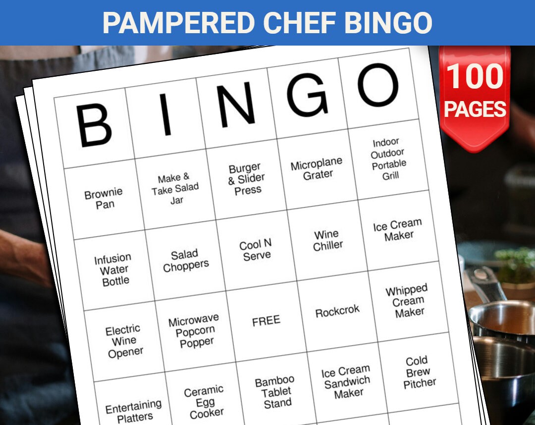 Pampered Chef Bingo Cards 100 Pages to Download and Print - Etsy