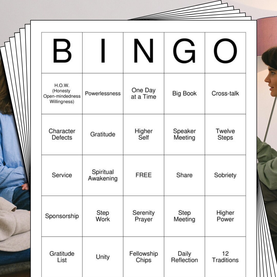 Alcoholics Anonymous Bingo Cards - 100 Pages to Download and Print - Etsy