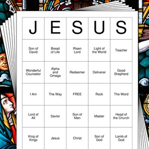 Names of Jesus Bingo Cards - 100 Pages to Download and Print - Etsy