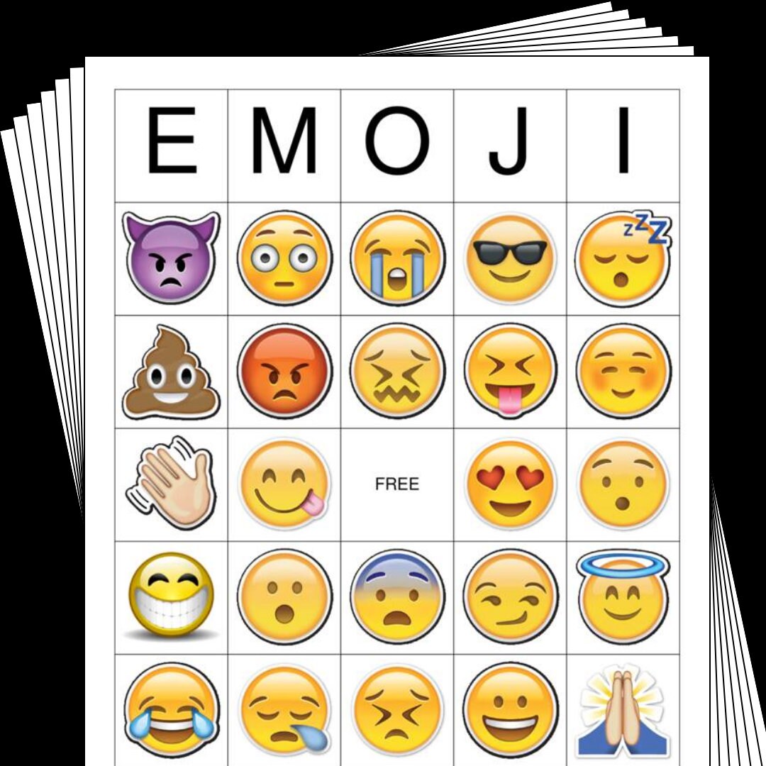 Popular Emoji Images Bingo Cards - 100 Pages to Download and Print - Etsy