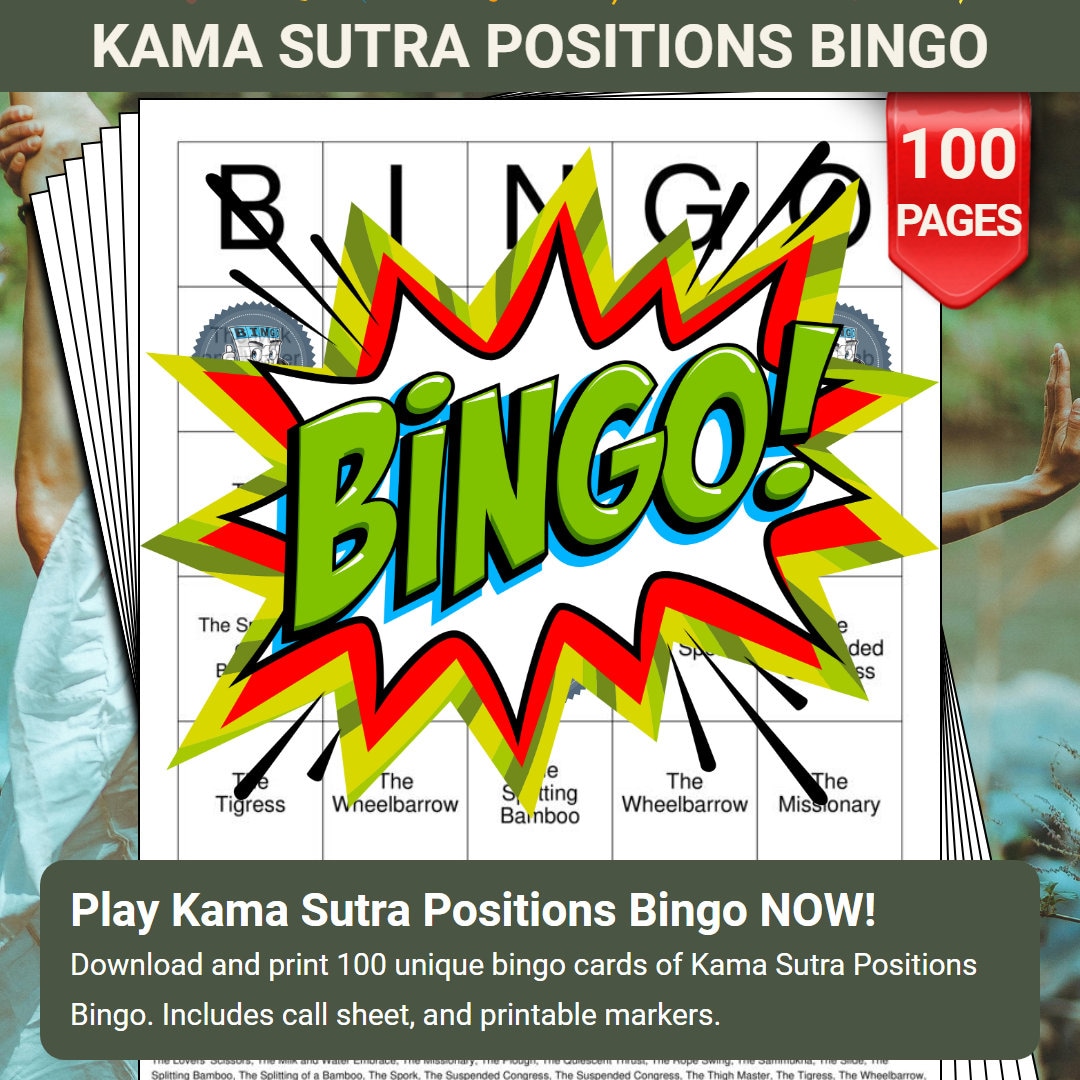 Kama Sutra Positions Bingo Cards 100 Pages to Download and Print - Etsy