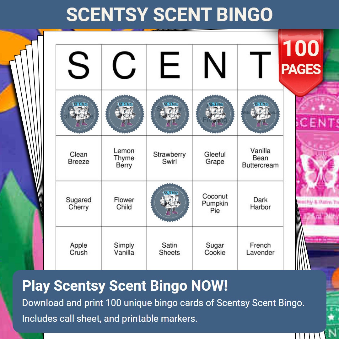 Scentsy Scent Bingo Cards 100 Pages to Download and Print - Etsy