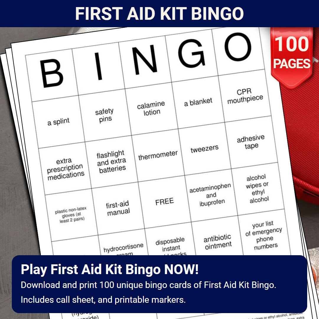 First Aid Bingo Bingo Cards To Download Print And Customize