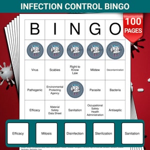 Infection Control Bingo Cards - 100 Pages to Download and Print - Etsy