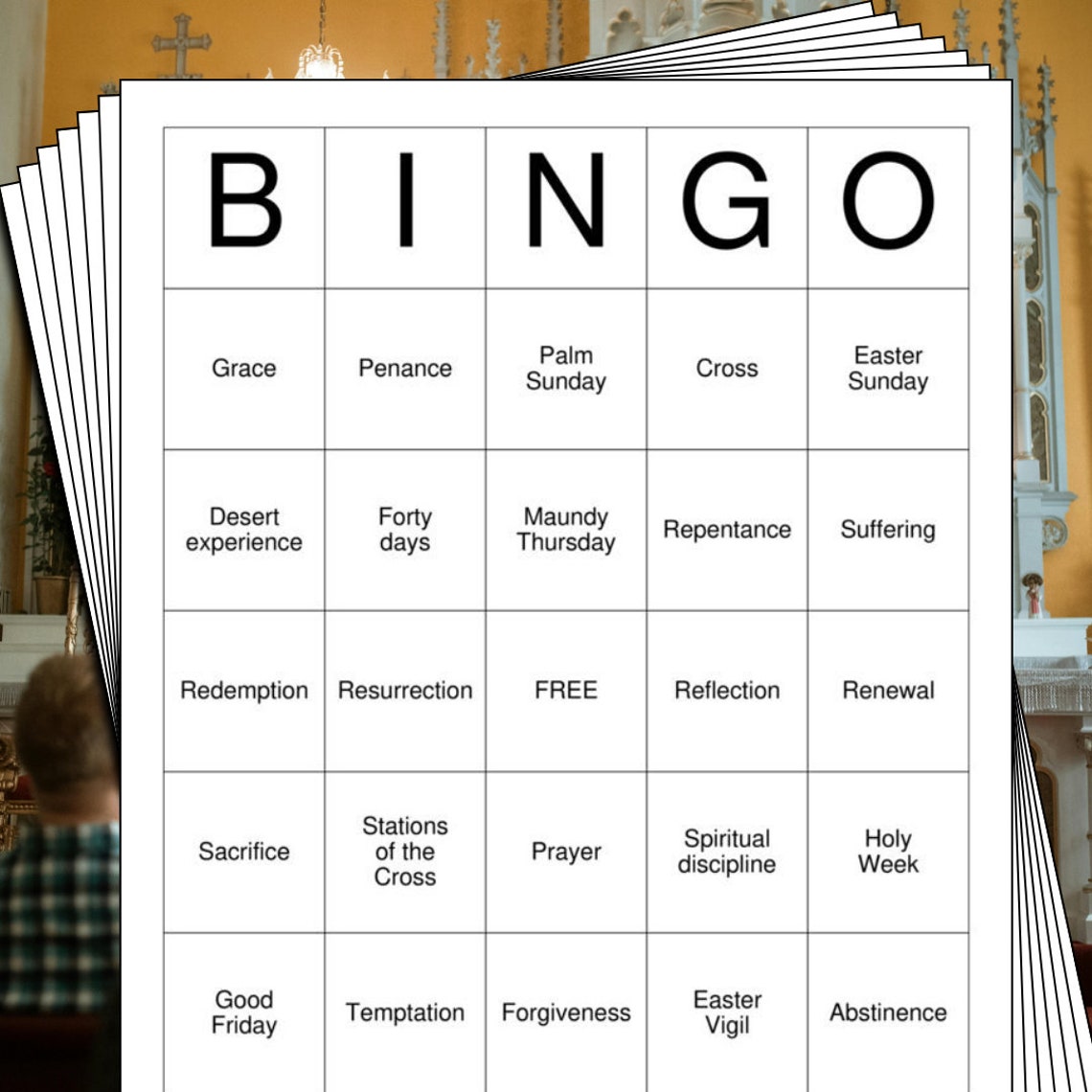 Lent Bingo Cards - 100 Pages to Download and Print - Etsy