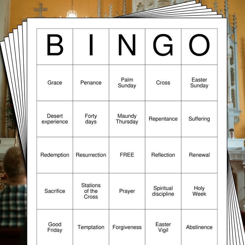 Lent Bingo Cards - 100 Pages to Download and Print - Etsy