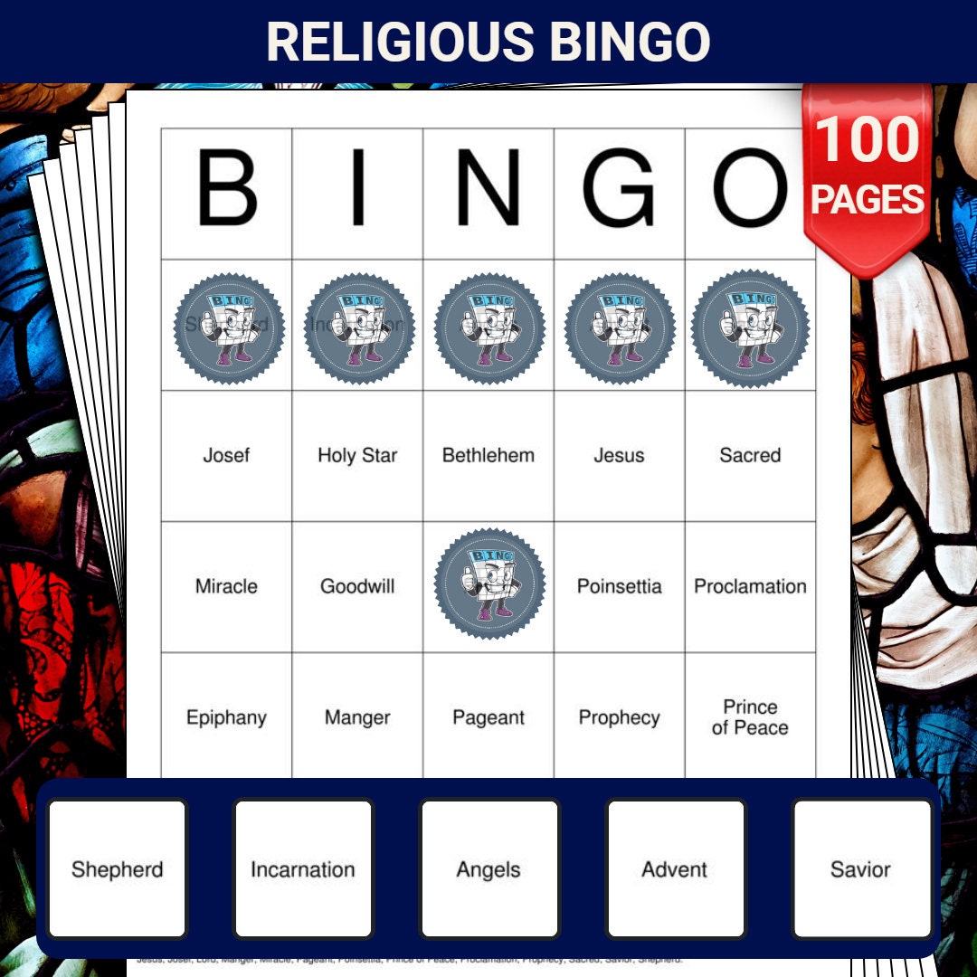 Religious Bingo Cards - 100 Pages to Download and Print - Etsy