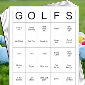 Golf Bingo Cards - 100 Pages to Download and Print - Etsy