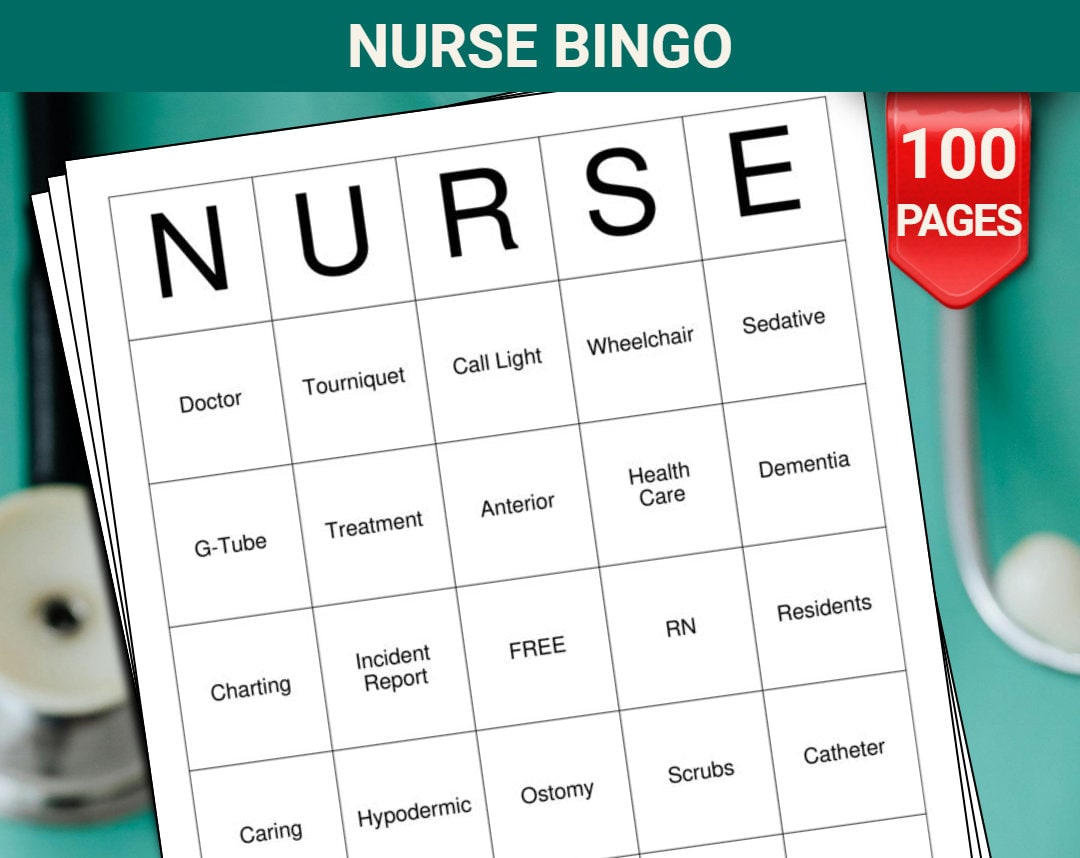 Nurse Bingo Cards 100 Pages to Download and Print - Etsy