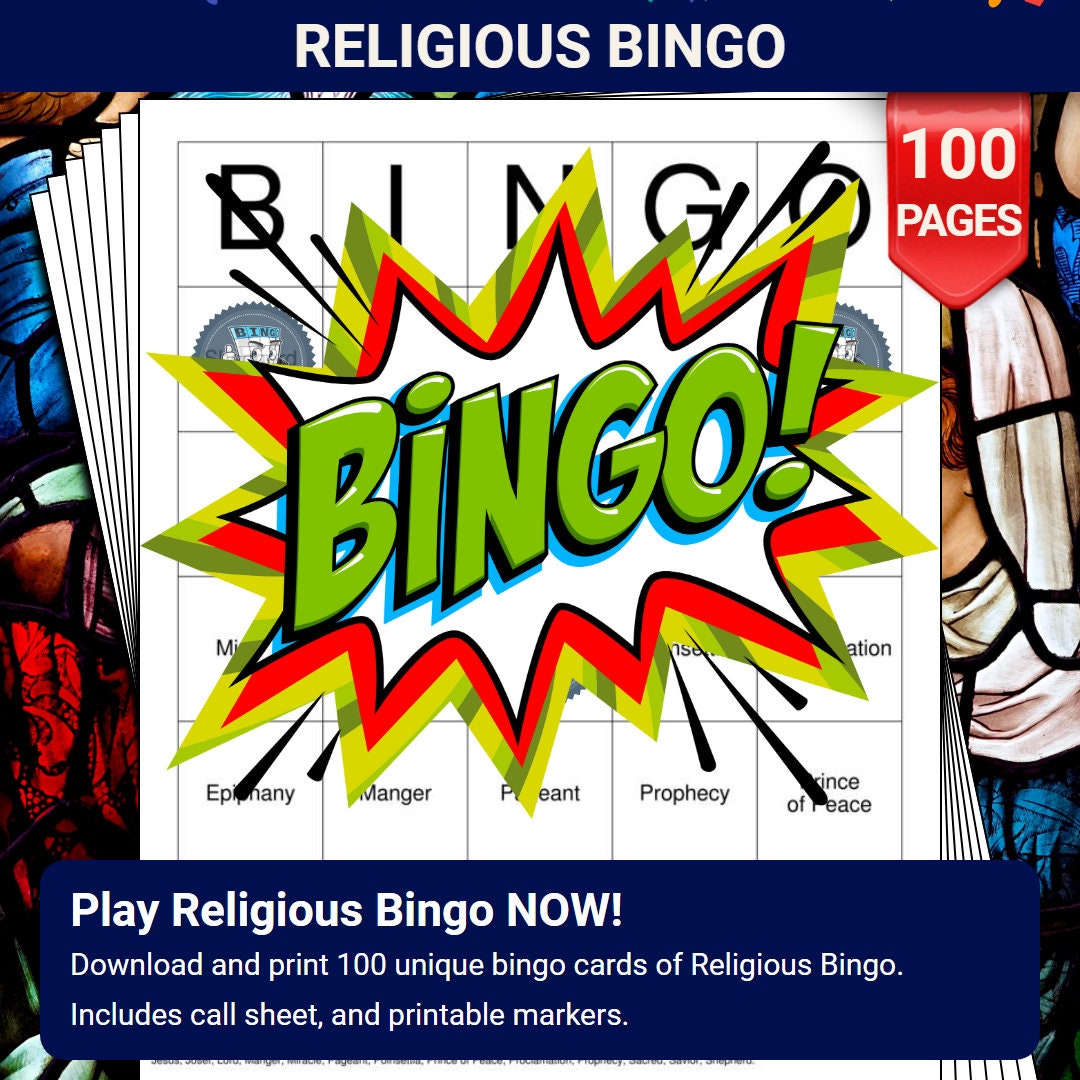 Religious Bingo Cards 100 Pages to Download and Print - Etsy