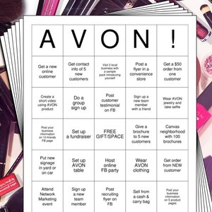 AVON Representative Bingo Cards - 100 Pages to Download and Print - Etsy