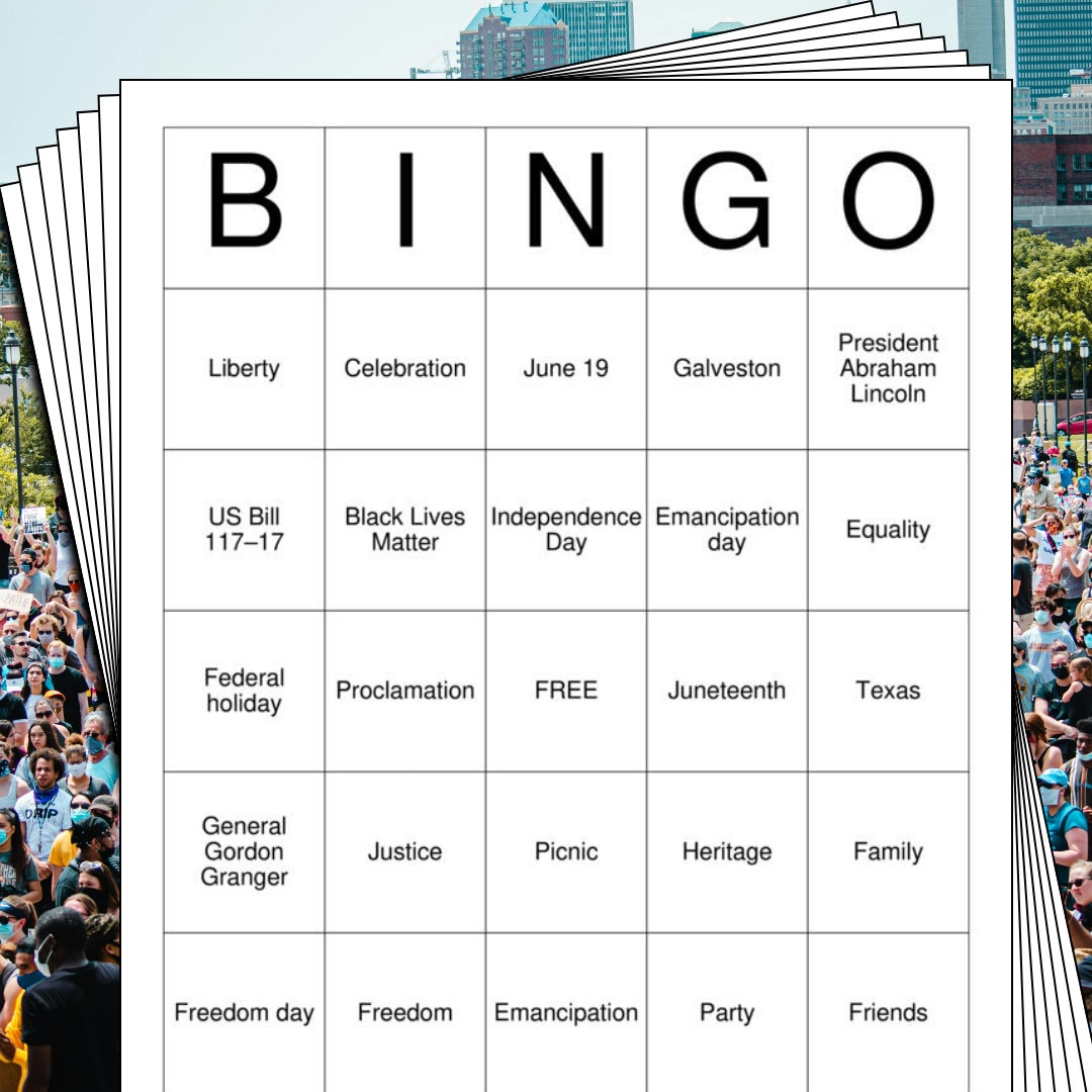 Juneteenth Bingo Cards - 100 Pages to Download and Print - Etsy