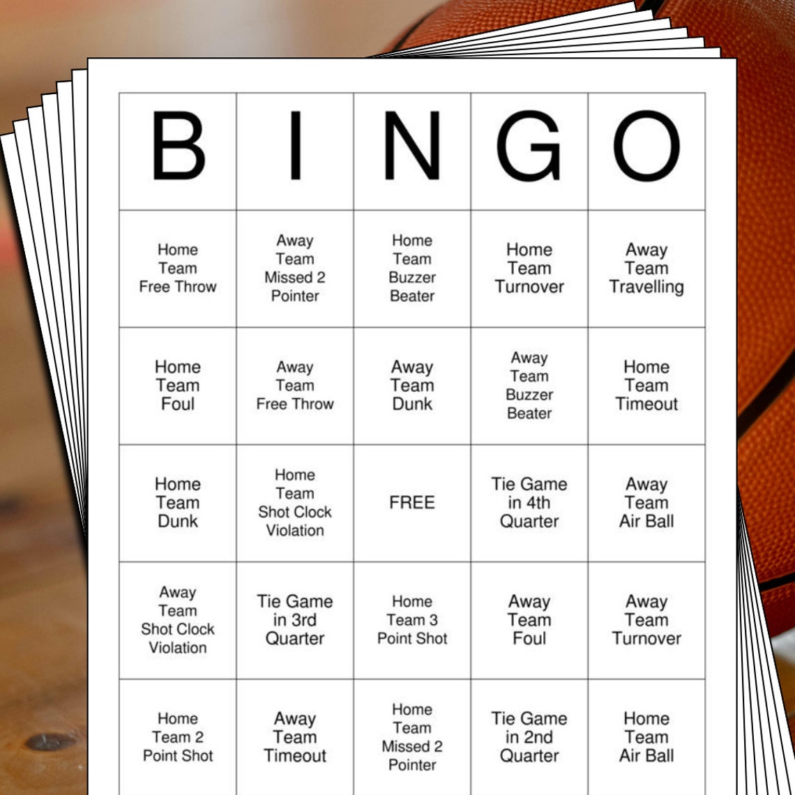 Basketball Bingo Cards 100 Pages to Download and Print - Etsy