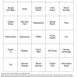 Hotel Bingo Cards - 100 Pages to Download and Print - Etsy
